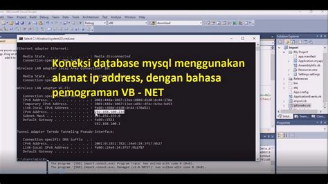 Cara Koneksi Database Mysql Vb Net Menggunakan Alamat Ip Address Youtube
