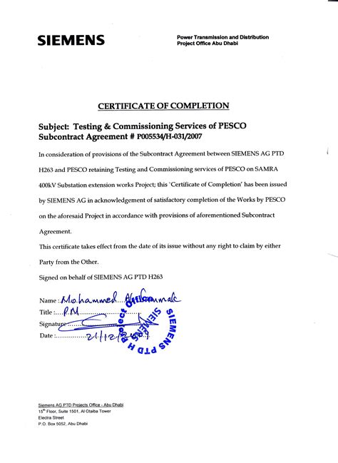 Pesco Power Plant Commissioning Substation Commissioning Power