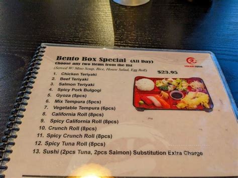 Menu Of Hikari Sushi In Westlake Village Ca 91362