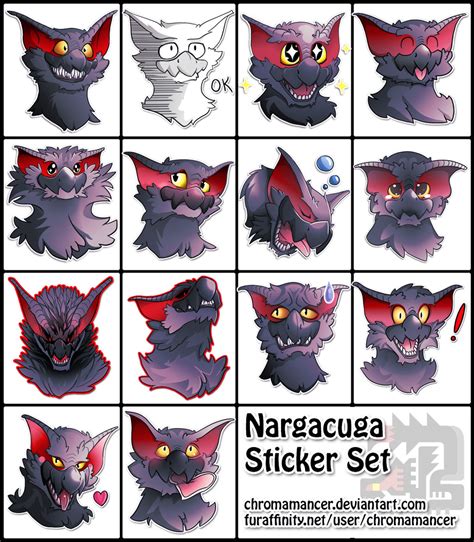 Nargacuga Sticker Sheet By Chromamancer On Deviantart
