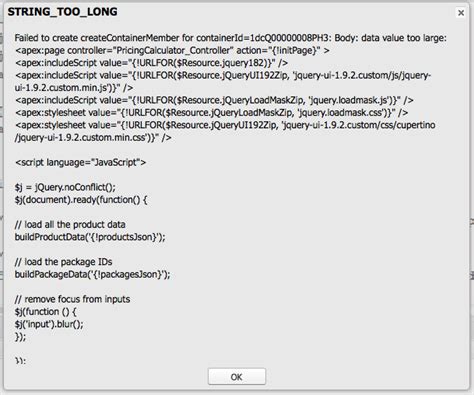 Force Developer Console STRING TOO LONG OpFocus