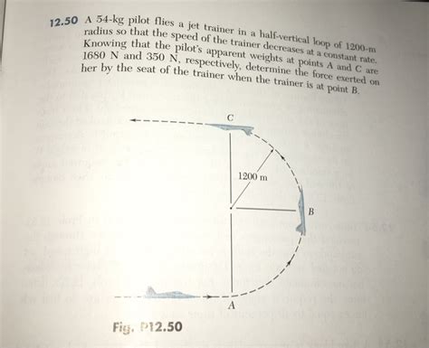 Solved A 54 Kg Pilot Flies A Jet Trainer In A Half Vertical Chegg