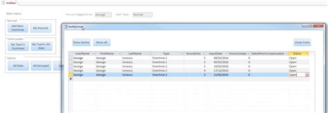 Access Sql Multi User App Overtime Tracker Andrei Lungu