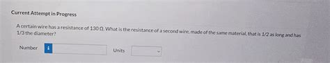 solved current attempt in progressa certain wire has a
