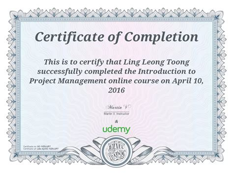 Introduction To Project Management Certificate Pdf