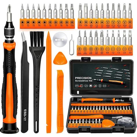 Objlgev 38 Pcs Precision Screwdriver Set Torx T5 T6 Y00 Mini Repair Tool Kit For Electronics
