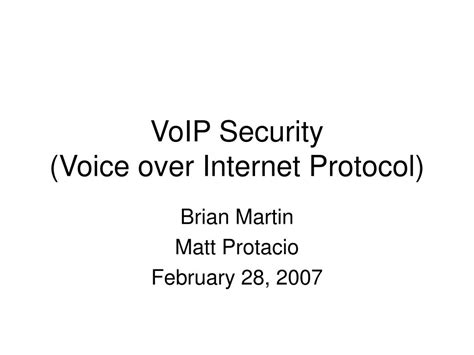 Ppt Voip Security Voice Over Internet Protocol Powerpoint Presentation Id96986