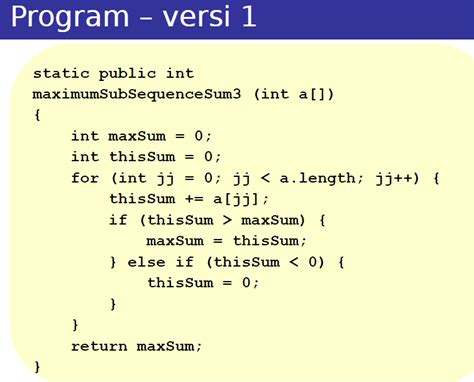 Algoritma Mcss Maximum Contiguous Subsequence Sum Science Booth