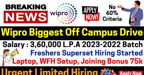 Wipro Superset Urgent Limited Bulk Hiring 2023 As Project Engineer Scholar Trainee Role Any