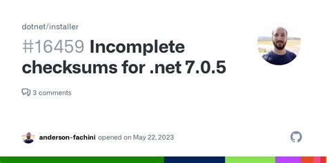 Incomplete Checksums For Net 705 · Issue 16459 · Dotnetinstaller