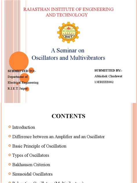 Difference Between Amplifier And Oscillator Pptx