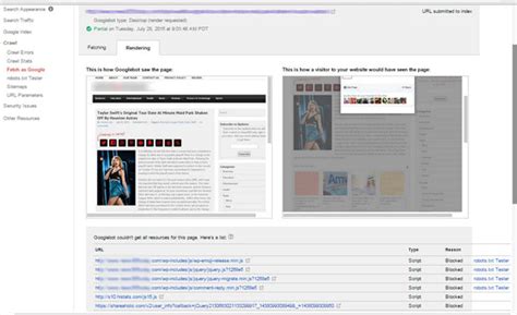 Robot Text And Partial Fetch Issues Need Suggestions