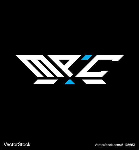 Mpc Letter Logo Design Mpc Simple And Modern Logo Vector Image