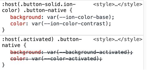 Ion Button Background Activated Overwritten With Ion Color Base · Issue 17556 · Ionic Team