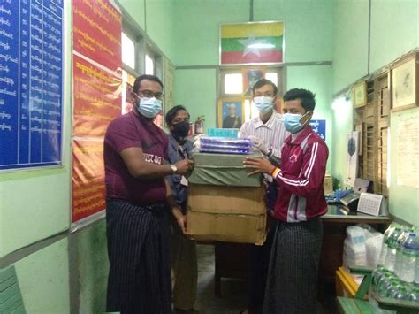 အောင်မြေသာစံမြို့နယ်၊ ပြည်လုံးချမ်းသာရပ်ကွက်အုပ်ချုပ်ရေးမှူးရုံးသို့ ကိုဗစ် ၁၉ ရောဂါ ကာကွယ်ရေး