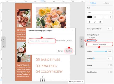 Add Page Numbers FlipHTML
