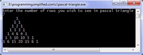 Best Insurance C Program To Print Pascal Triangle