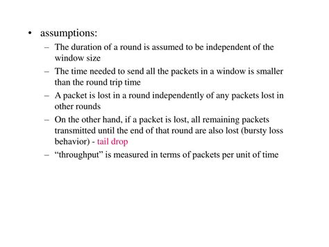 ppt modeling tcp throughput a simple model and its empirical validation powerpoint