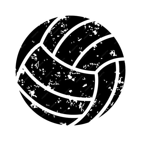 Premium Vector Volleyball Grunge Vector Silhouette Of Volleyball