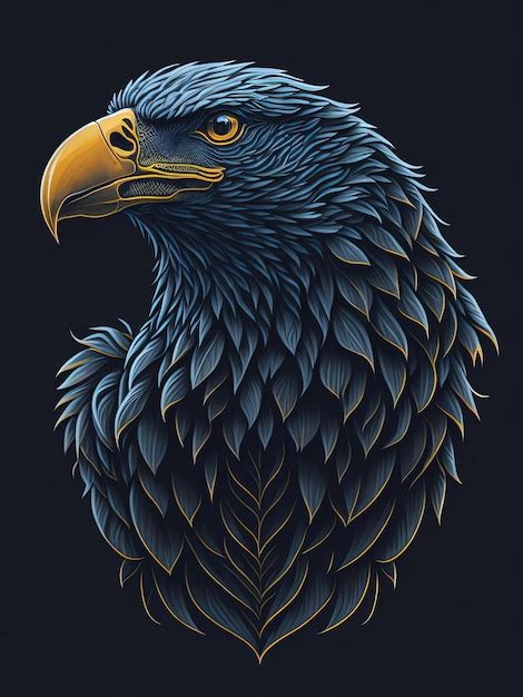 Premium Vector Majestic Hunter Eagle Amidst Breathtaking Landscape