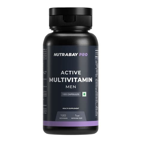 Nutrabay Pro Active Multivitamin For Men 120 Capsules 25 Vitamins