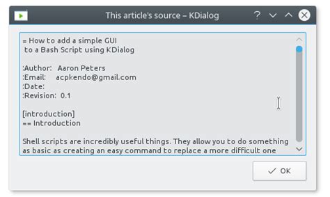 Adding A Simple Gui To Linux Shell Scripts With Kdialog