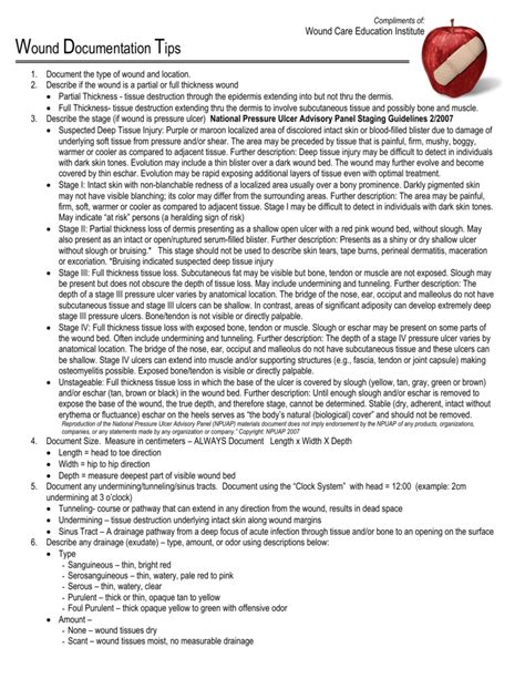 Wound Documentation Tips