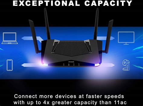 D Link EXO WiFi 6 Router AX1500 MU MIMO Voice Control Dual Band Gigabit Gaming Internet Network