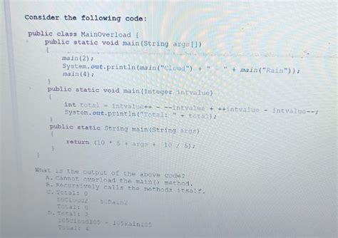 Solved Consider The Following Code Public Class