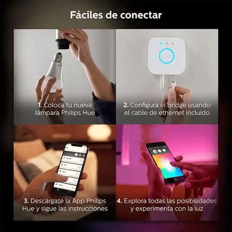 Focos Inteligentes Bt Philips Hue Starter Kit X3 E27 Bridge Color