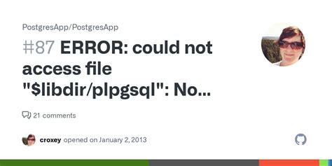 Error Could Not Access File Libdirplpgsql No Such File Or
