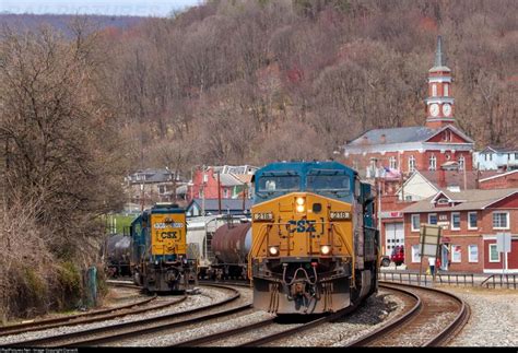 Powerful Csx Transportation Locomotive In Cumberland Maryland