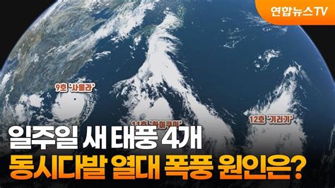 일주일 새 태풍 4개동시다발 열대 폭풍 원인은 연합뉴스tv Yonhapnewstv Youtube