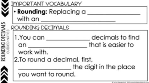 Rounding Decimals Digital Notes By To The Square Inch Kate Bing Coners