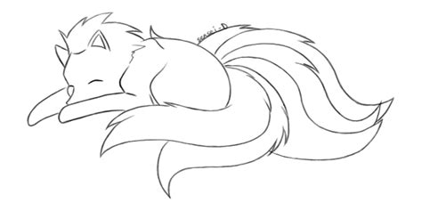 Chibi Ninetails Lineart By Sensei D On Deviantart