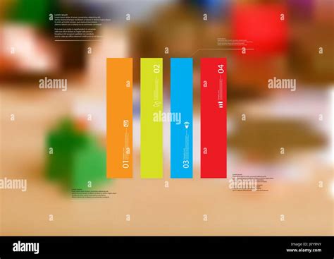 Illustration Infographic Template With Motif Of Rectangle Vertically