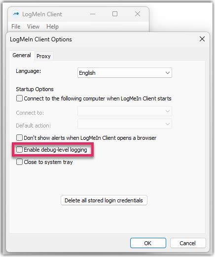 collecting debug logs from your logmein hosts and client pro support