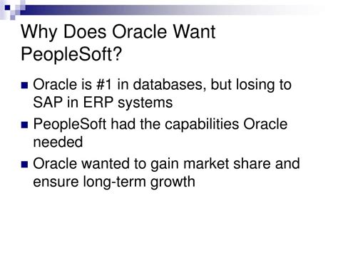 Ppt Oracle Vs Peoplesoft Powerpoint Presentation Free Download Id464753