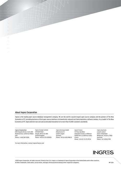 Ingres Database And Compliance Pdf