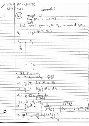 HW 2 Solns 170919 Homework 2 Solution Problem 2 Difficulty 1 Given Velocity Field Find
