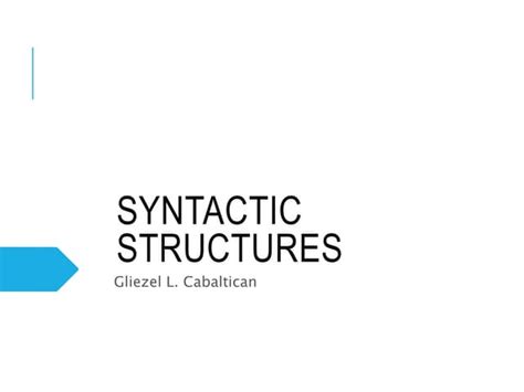 Syntactic Structures Pptx
