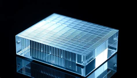 Modern Glass Cube Structure With Geometric Design Generative Ai Stock Illustration