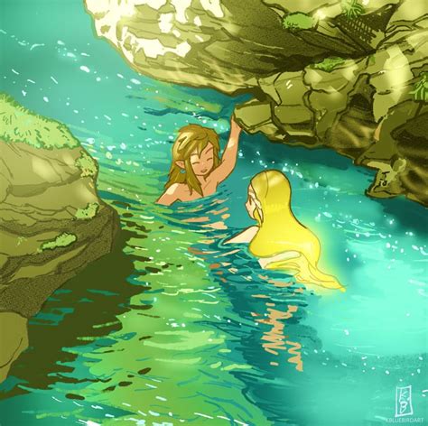 Link And Princess Zelda The Legend Of Zelda And 1 More Drawn By Blue
