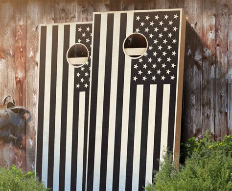 American Flag Stained Cornhole Boards