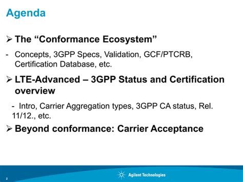 Lte Advanced Conformance And Standards Ppt