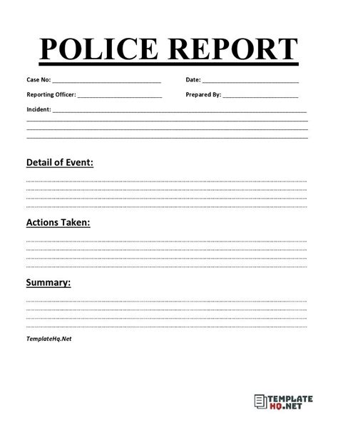 Simple Report Template Word
