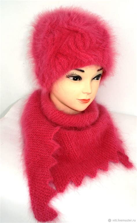 Комплект шапочка и бактус из ангоры престиж в интернет магазине на Ярмарке Мастеров Сухой Лог