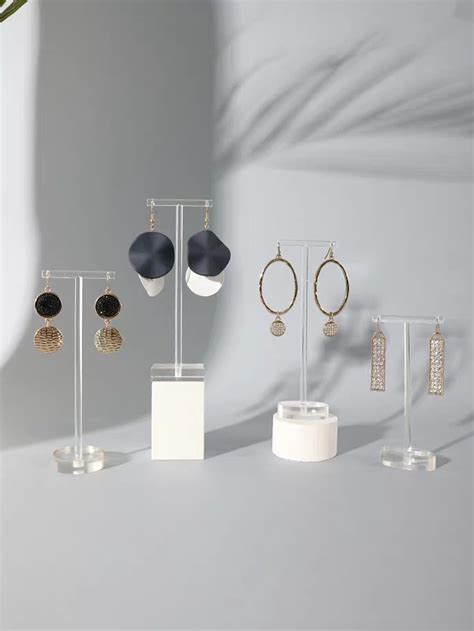 3шт Прозрачная стойка для ювелирных изделий