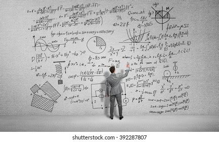 Man Draw Science Formulas Stock Photo 392287807 Shutterstock