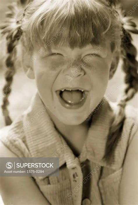 Young Freckled Girl Superstock